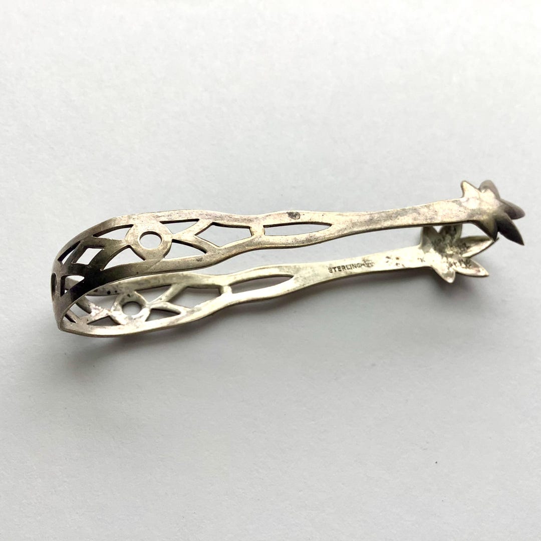 Sterling Silver Tea Party Serving Sugar Claw Tongs by Webster 925 - Etsy