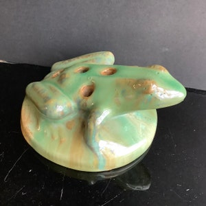 Fulper Green Flower Frog: Vintage Art Pottery, 5 Holes - Etsy