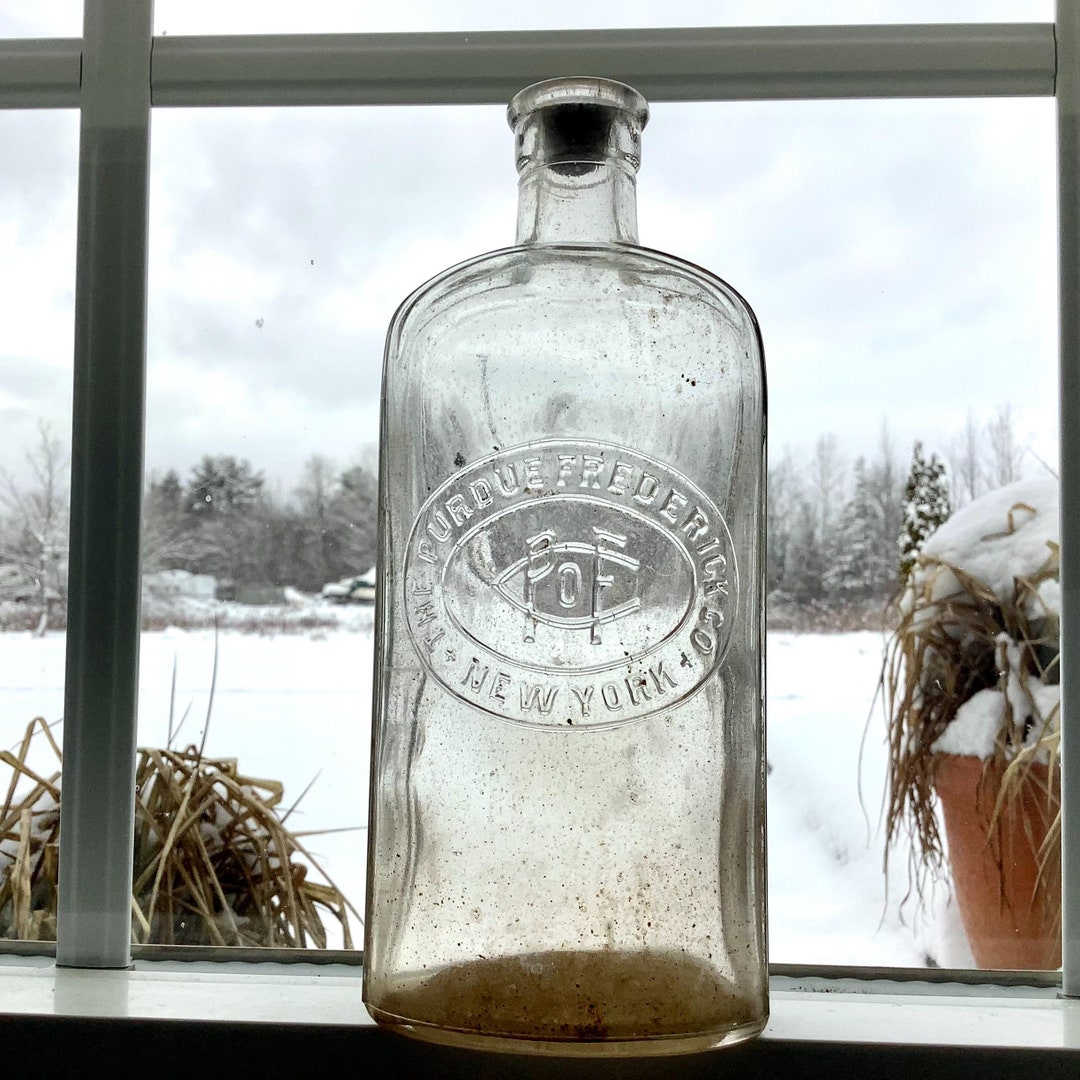 Purdue Frederick Co NY Bottle 7" Cork Top Antique Turner Bottle Terre ...