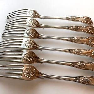 Set of Antique Dinner Forks kings Antique Victorian - Etsy