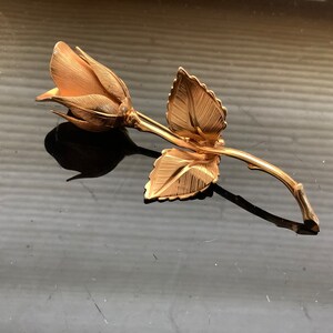 3D Rose Brooch Giovanni Flower Bud Pin, Vintage Figural Gold Silver - Etsy