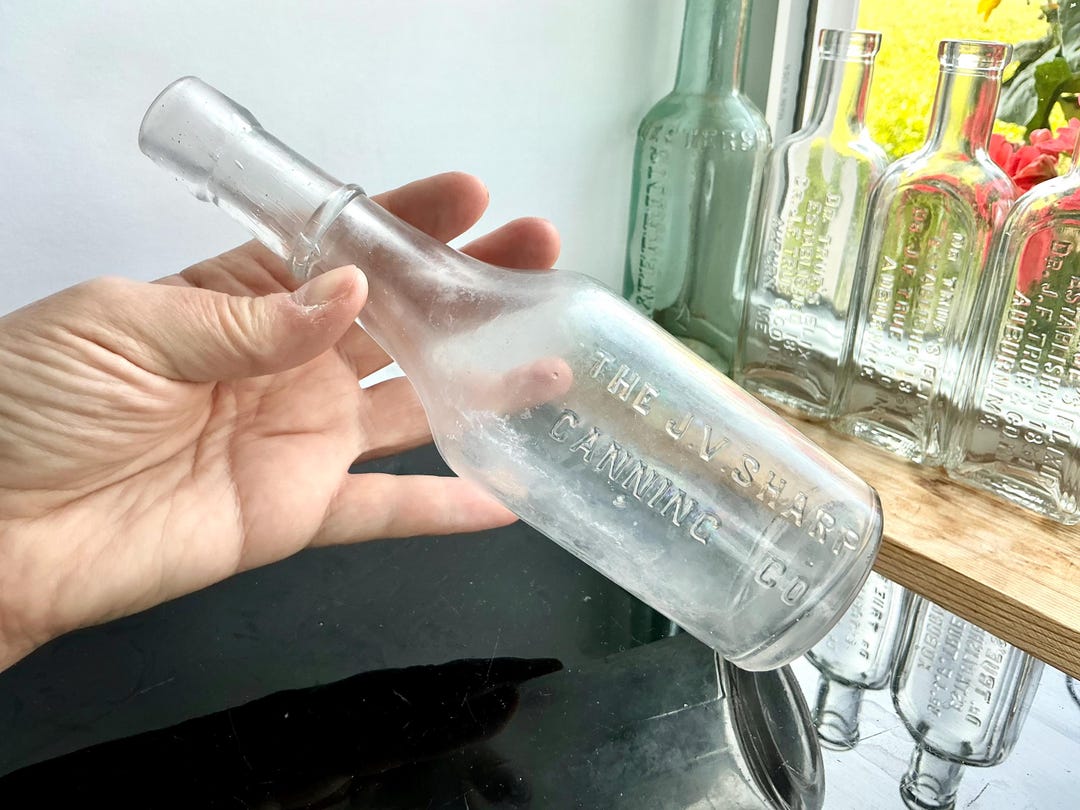 Antique J.V. Sharp Canning Bottle: Williamstown NJ, Ring Neck Ketchup ...