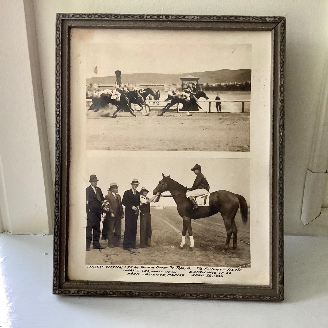 Horse Race Track Photo Topsy Omar Agua Caliente Mexico, Signed by Owner ...
