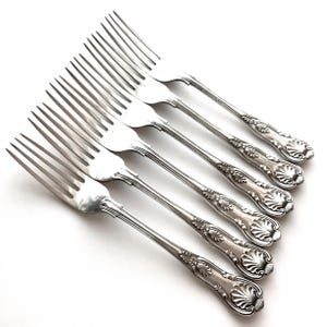 Set of Antique Dinner Forks kings Antique Victorian - Etsy