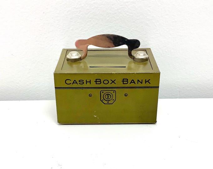 Vintage Cash Box Bank by J Chein Tin Lithograph - Etsy