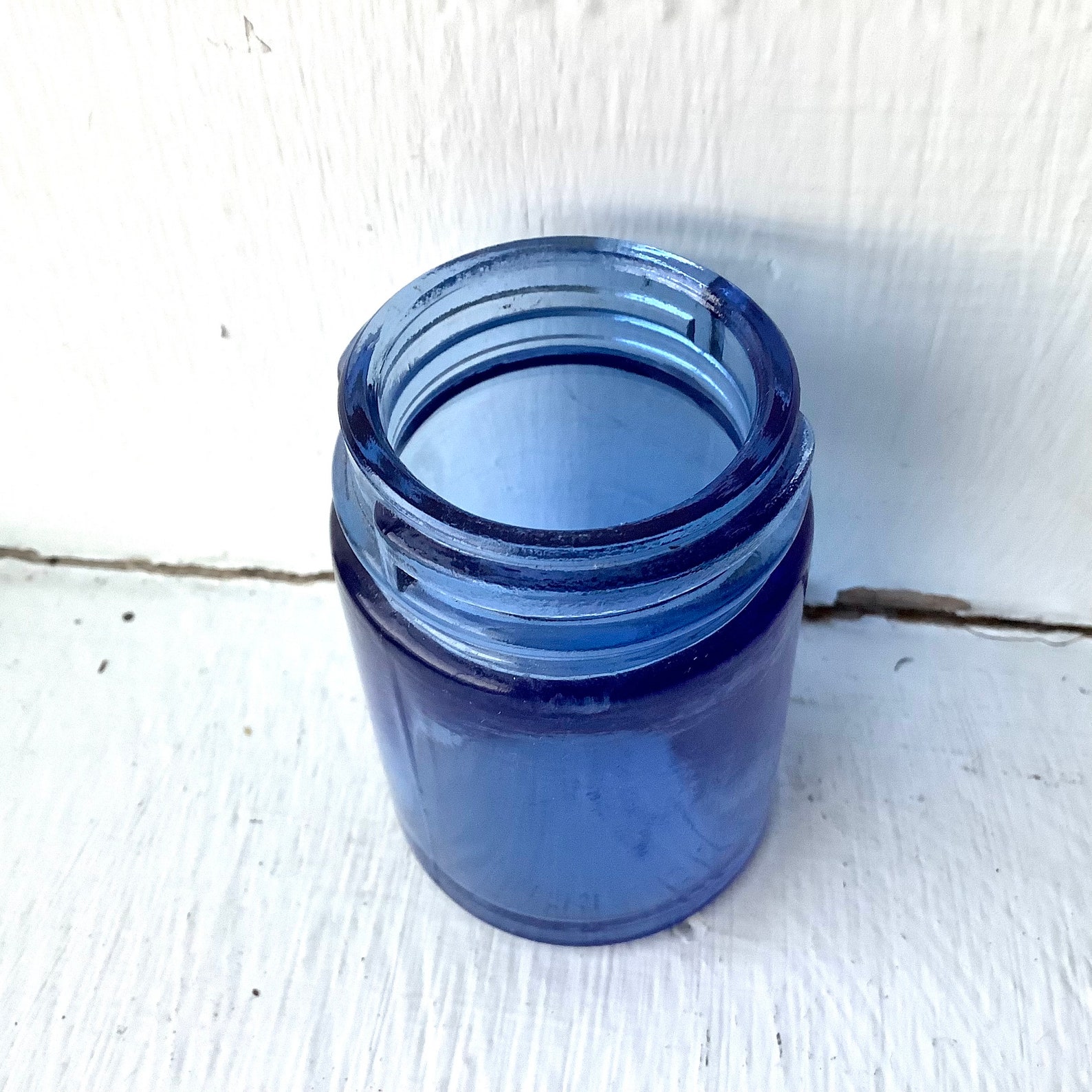 Sapphire Blue Glass Jar Belmont Labs Mazon Soap Jar Medicine - Etsy