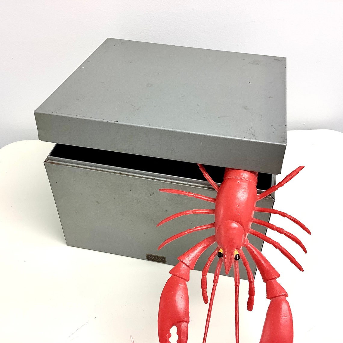 Weis Gray File Box Organizer Mid Century Retro Industrial | Etsy