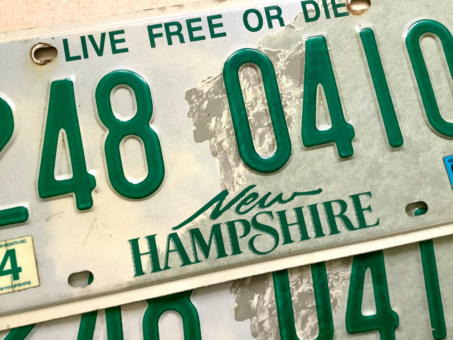 NH 248 0410 License Plate Man in Mountain Live Free or Die - Etsy