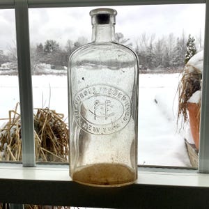 Purdue Frederick Co NY Bottle 7" Cork Top Antique Turner Bottle Terre ...