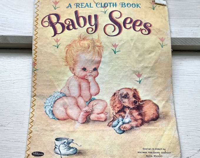 Baby Sees, A Real Cloth Book, Whitman Publishing Company 1956 - Etsy