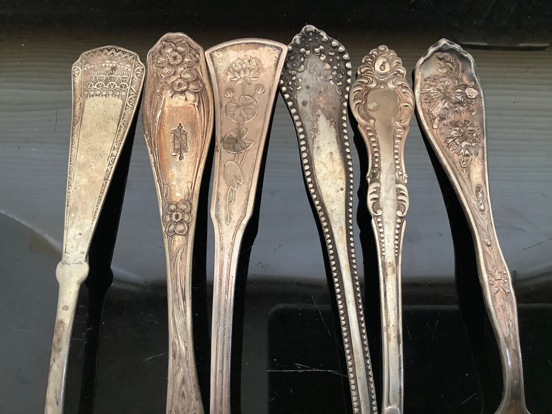 Mismatched Lot Serving Spoons, Silverplated Shabby Antique Floral - Etsy