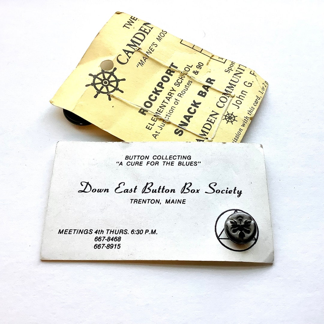Down East Button Box Card: Antique Maine Button Collector Souvenir - Etsy
