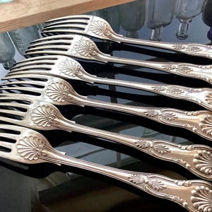 Set of Antique Dinner Forks kings Antique Victorian - Etsy