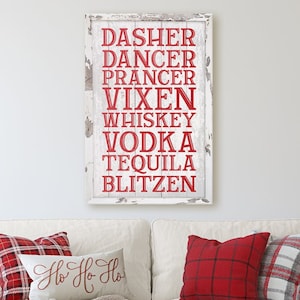 Dasher Dance Prancer Vixon Whiskey Vodka Tequila Blitzen Funny ...