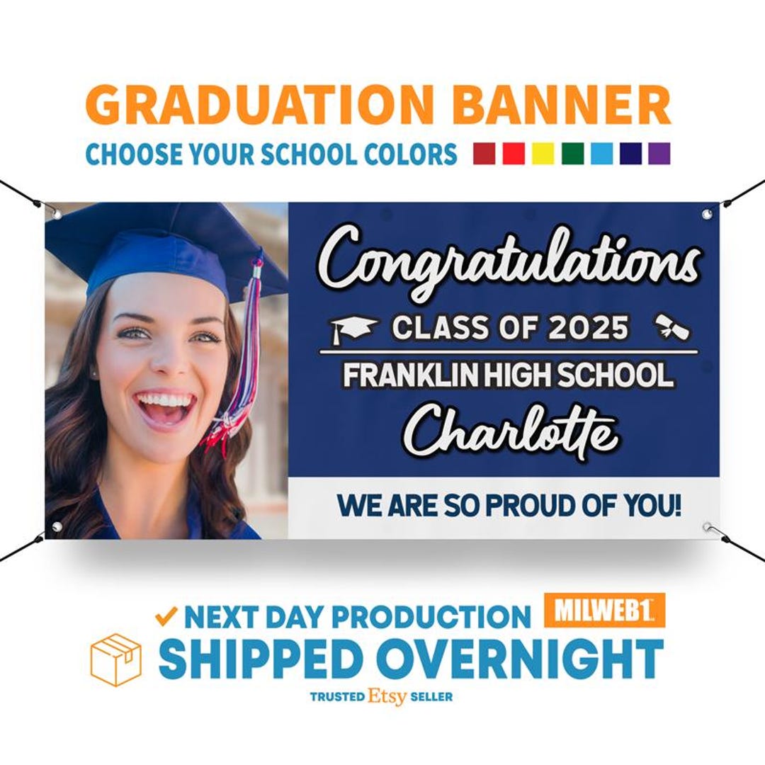 Congratulations Graduation Banner Class of 2025 Personalized Graduation ...