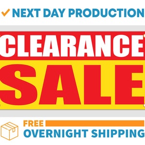 Clearance Sale - Vinyl Banner - Sign - Free Overnight Shipping - Etsy