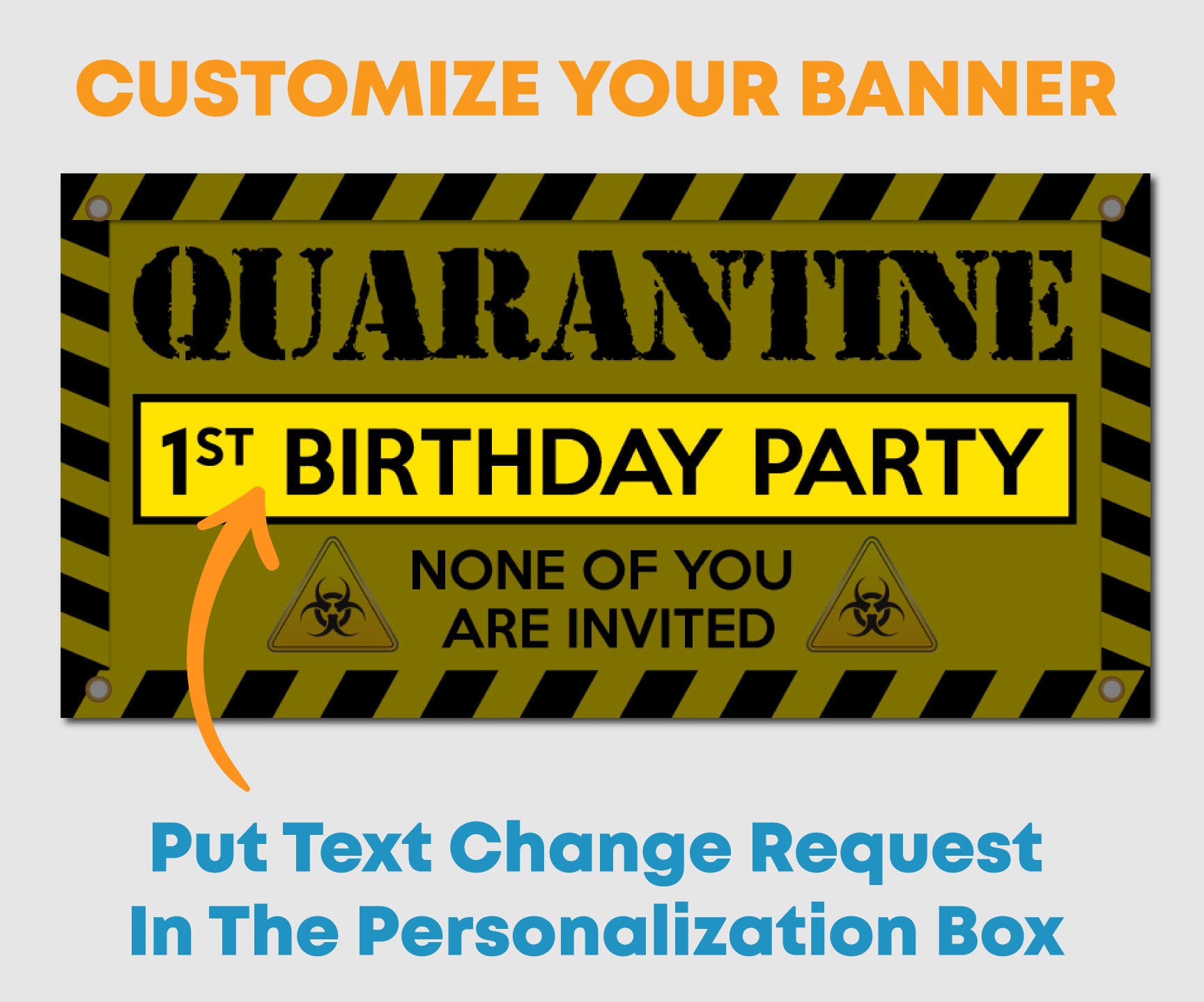 Quarantine First Birthday Vinyl Banner Sign Free - Etsy
