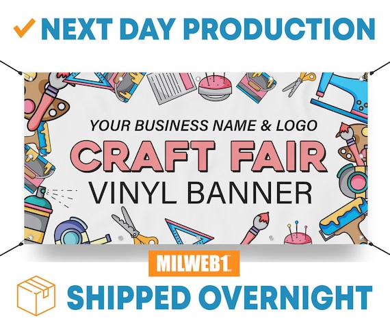 Custom Craft Fair Show Vinyl Banner Tent Canopy Table Banner - Etsy