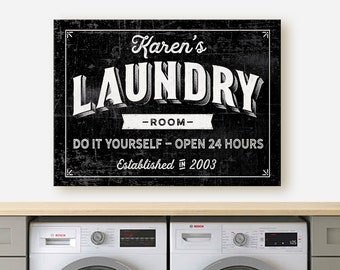 Vintage Laundry Sign | Etsy