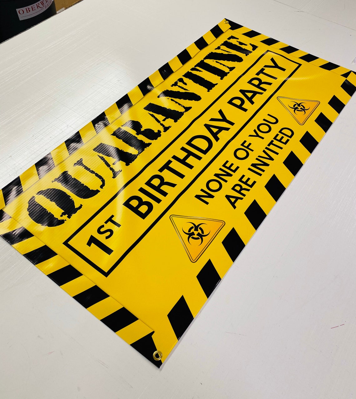Quarantine First Birthday Vinyl Banner Sign Free - Etsy