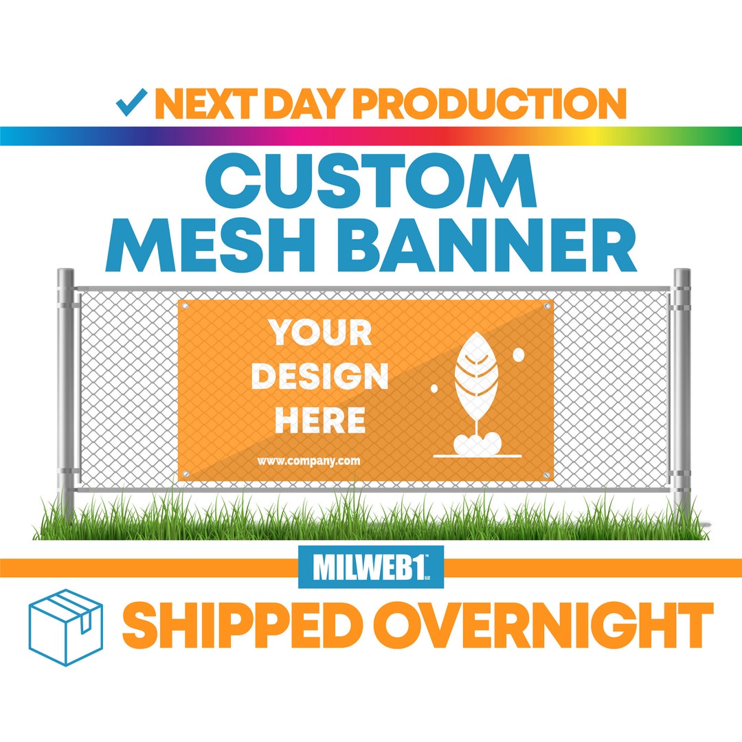 Mesh Full Color Custom Vinyl Banners - Next Day Production - Free ...
