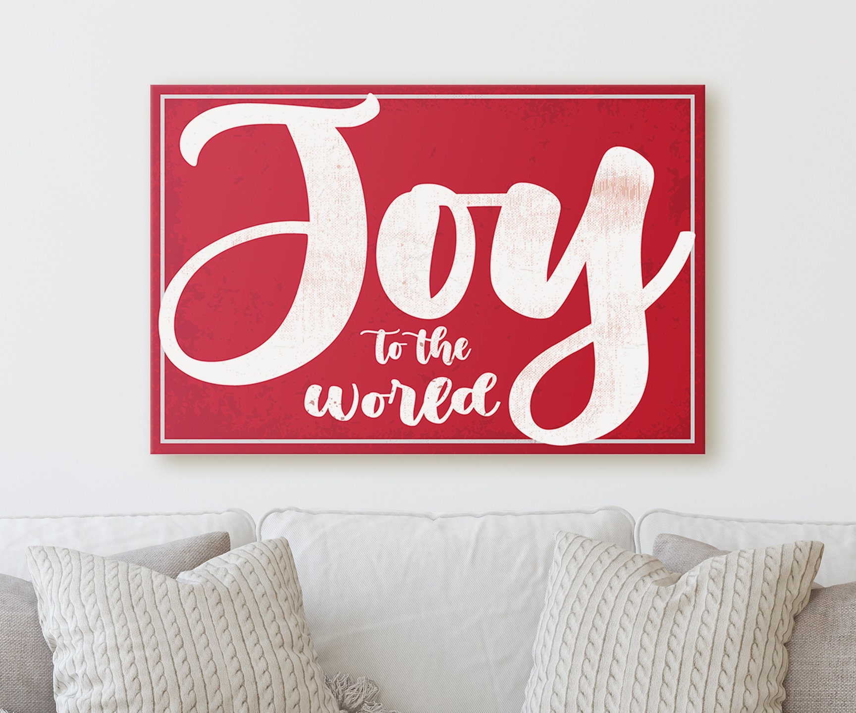 Joy the the World Sign Holiday Fun Modern Farmhouse Christmas Wall ...