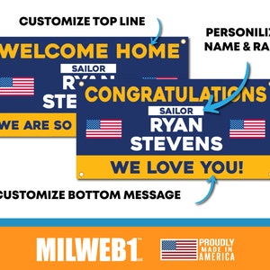 Welcome Home / Congratulations Soldier Military Service Customizable ...