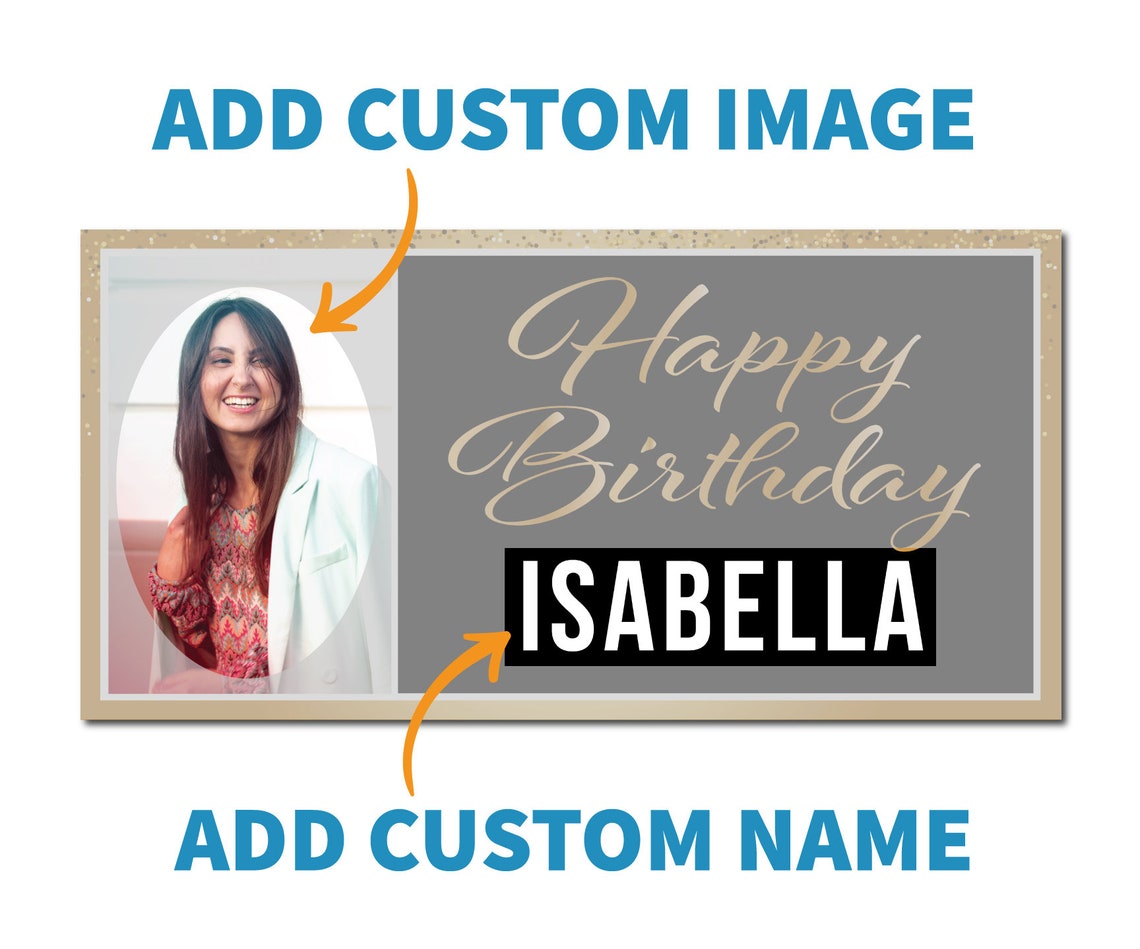 Custom Happy Birthday Banner Personalized Birthday Banner With - Etsy
