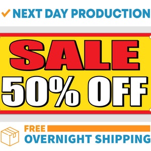 50 Percent off Sign - Etsy