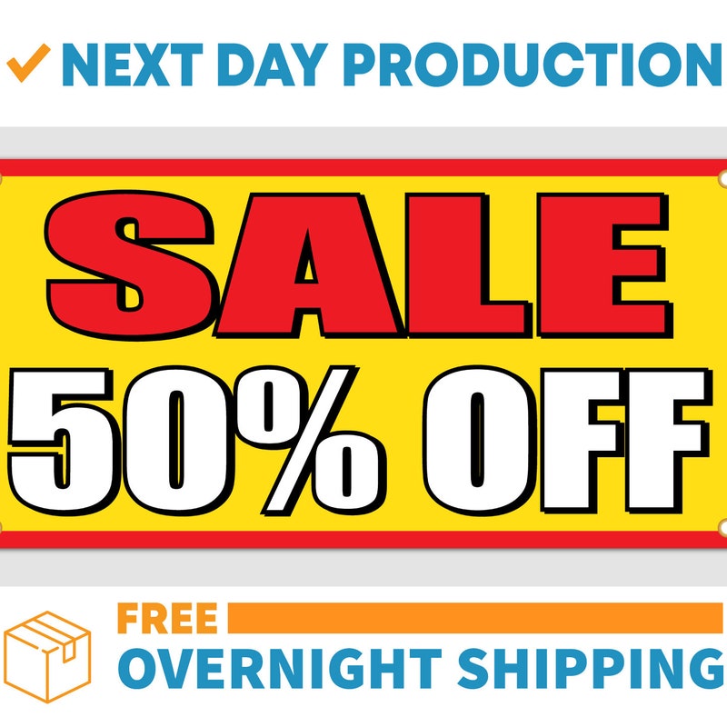 50 Percent off Sign - Etsy