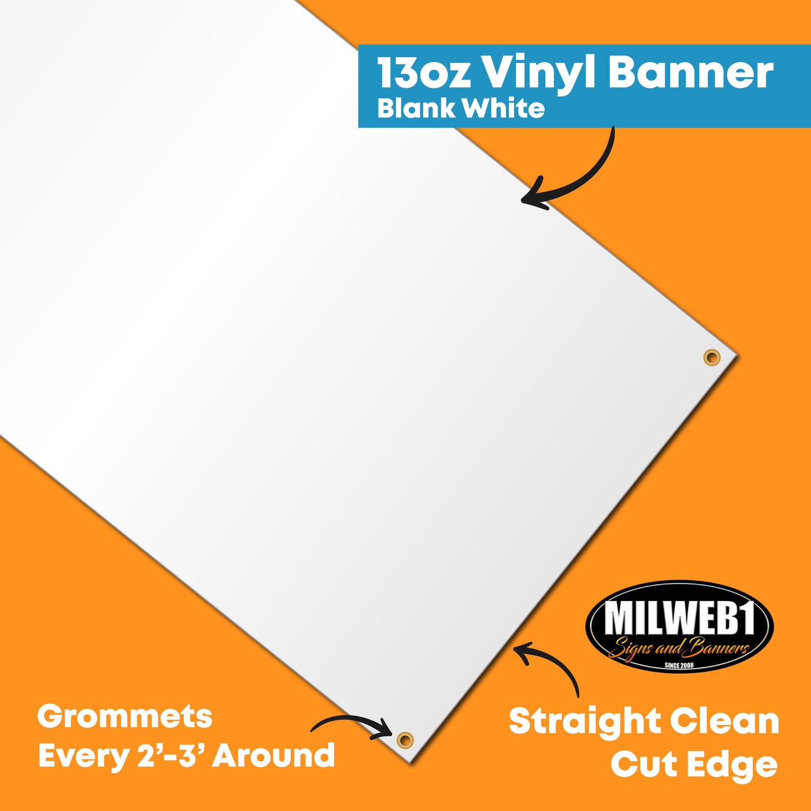 2'x8' (24"x96") Blank Vinyl Banner With Grommets - Etsy
