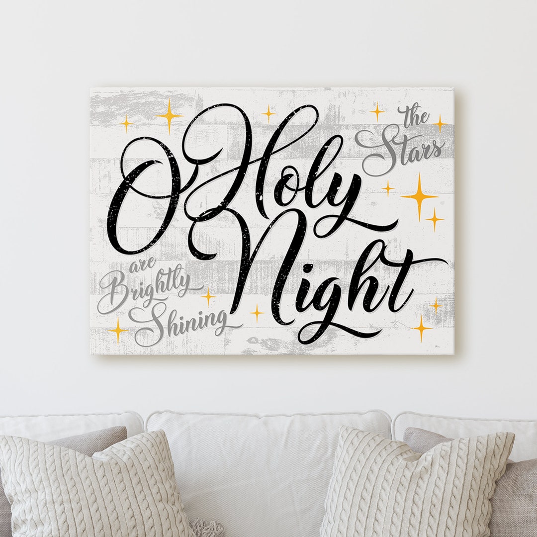 O Holy Night | Christmas Decoration | Christian | Cabin | Wall Art ...