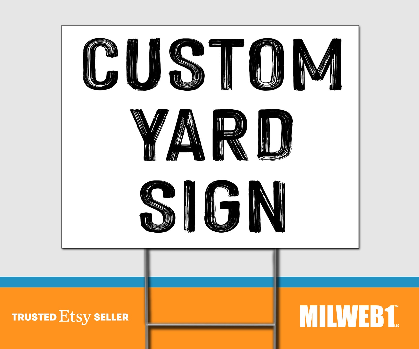 Custom Yard Sign - Double Sided Yard Sign With Stakes Sign - Etsy