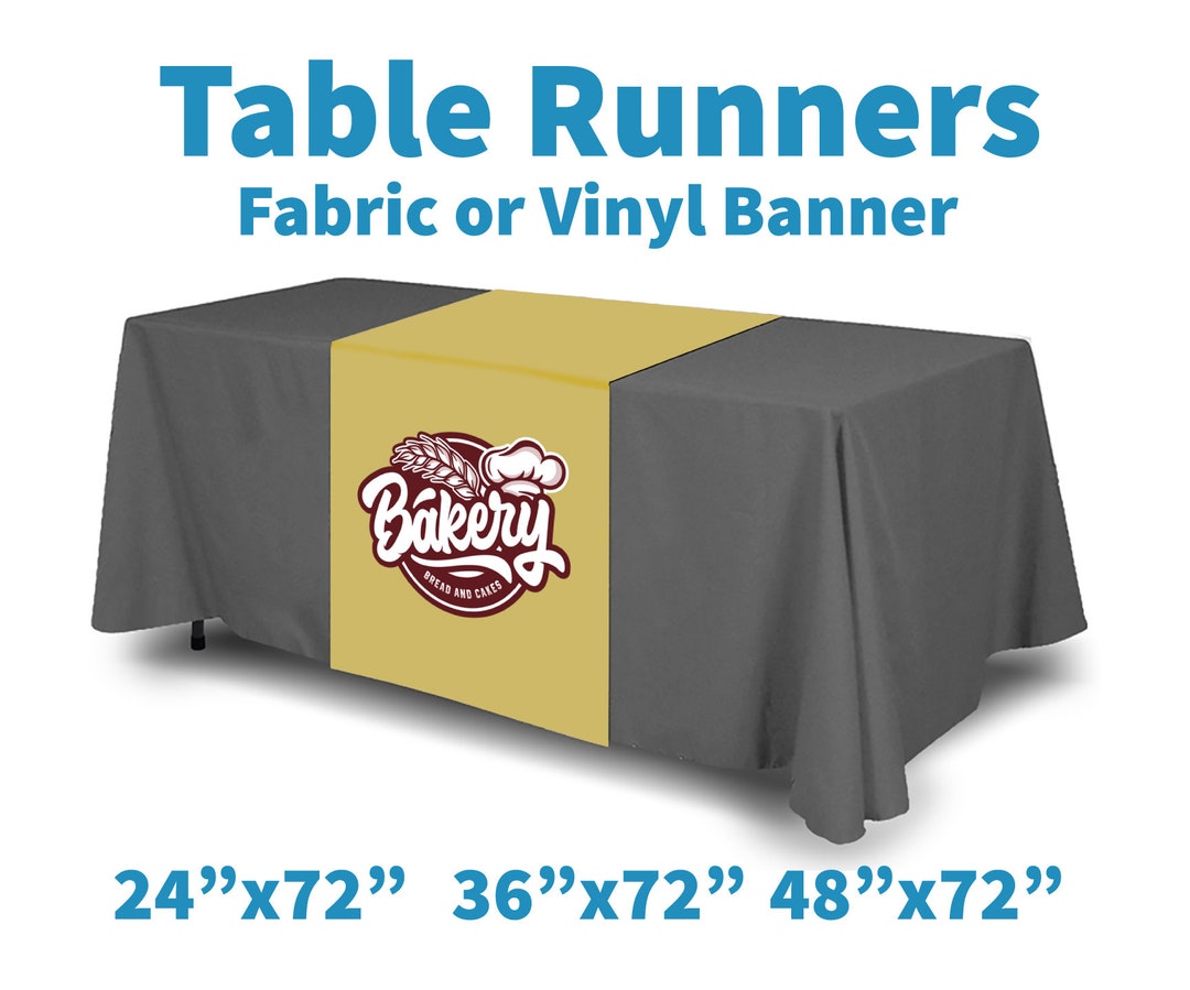 Custom Table Runner With Logo Craft Fair, Vendor Tables, Trade Shows ...