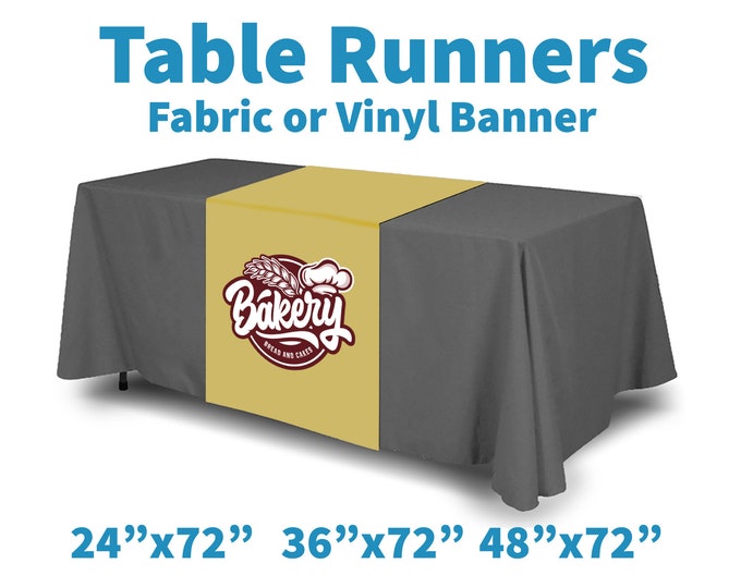 Custom Table Runner With Logo Craft Fair, Vendor Tables, Trade Shows ...