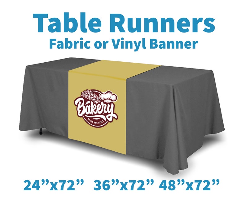 Custom Table Runner With Logo Craft Fair, Vendor Tables, Trade Shows ...