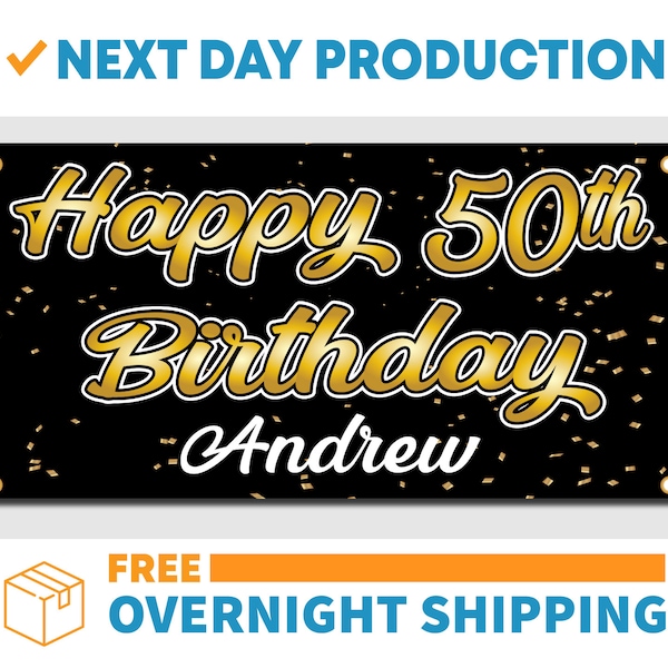 50th Birthday Banners Personalized - Etsy