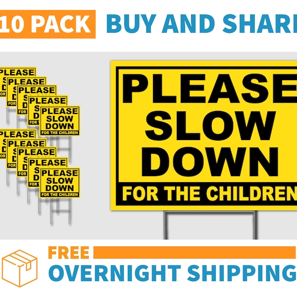 Slow Down Signs - Etsy