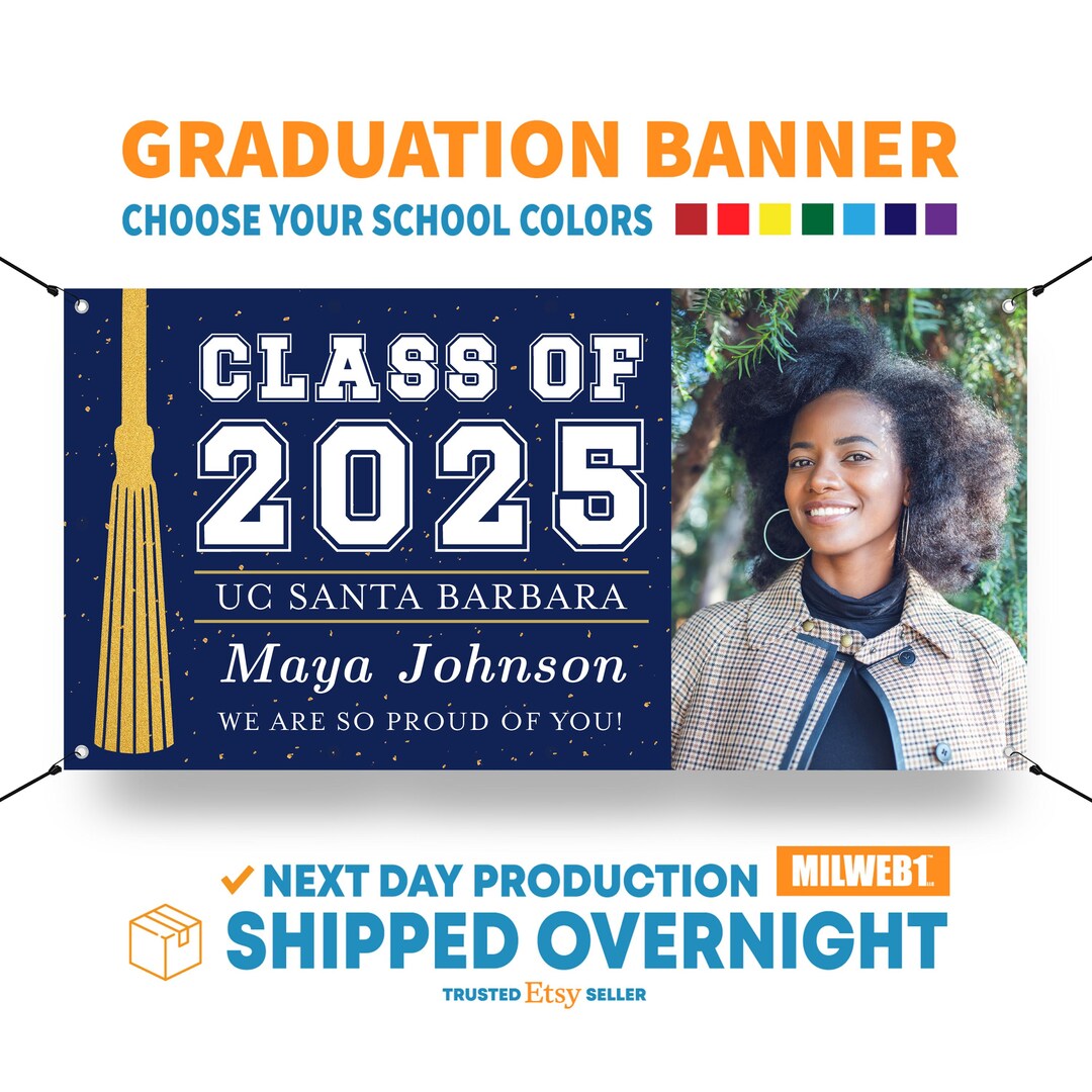 Graduation Banner, Class of 2025 Graduation, Announcement Banner ...