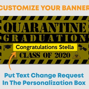 Quarantine Graduation 2020 Vinyl Banner Sign Free Overnight Shipping - Etsy