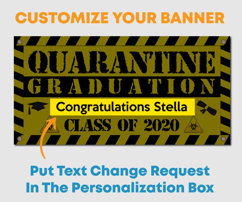 Quarantine Graduation 2020 Vinyl Banner Sign Free - Etsy