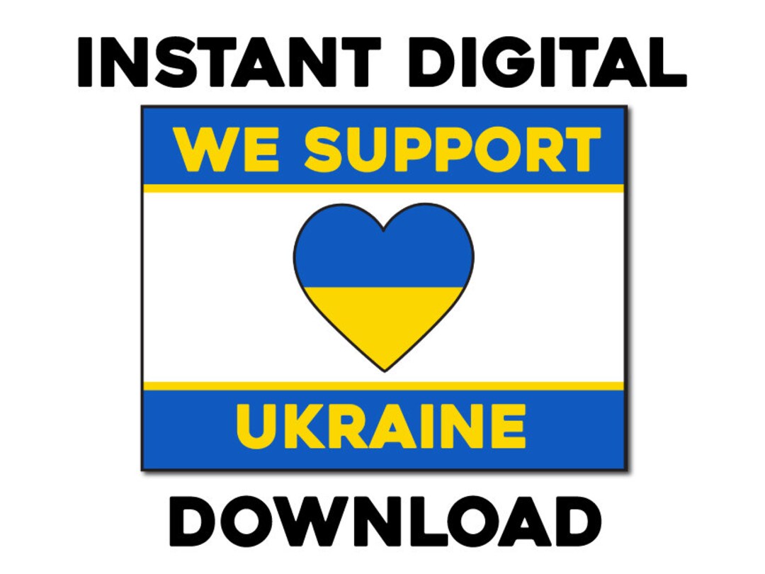 We Support Ukraine Digital Download Artwork ONLY NO PRINTING - Etsy