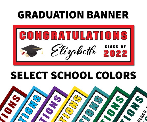 High School Graduation Banner Class of 2022 Banner College - Etsy
