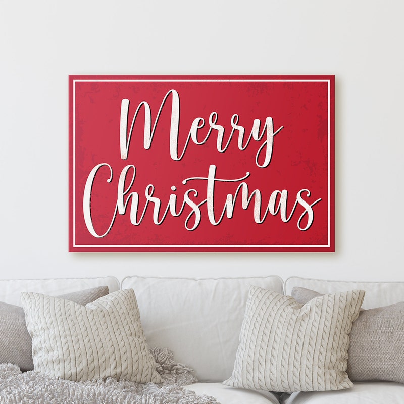 Merry Christmas Wall Sign - Etsy
