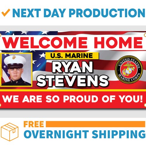 USMC Welcome Home Banner - Etsy