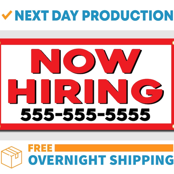 Custom Now Hiring Signs - Etsy