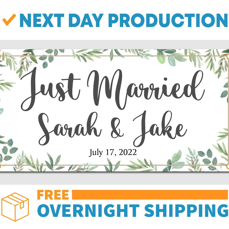 Just Married Signs - Etsy