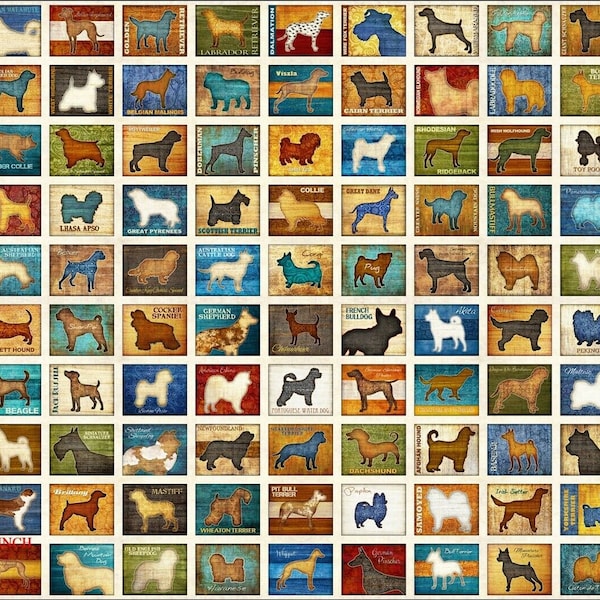 Scottish Terrier Quilt Panel - Etsy