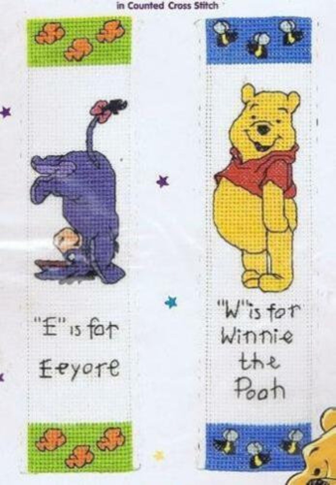 Disney Winnie the Pooh and Eeyore Bookmark Counted Cross Stitch Kit 2 ...