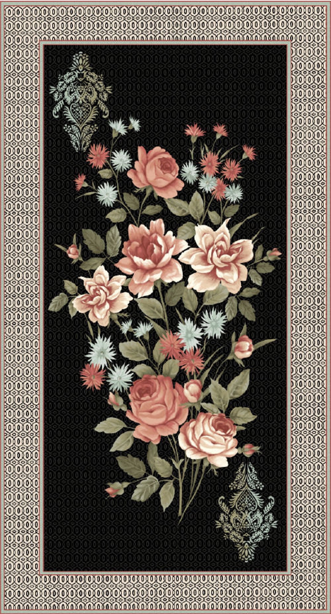 Rose Bouquet Wall Picture Quilting Panel From the Bella Range by Ro ...